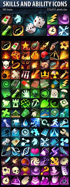 SKILLS AND ABILITY ICONS-花瓣网