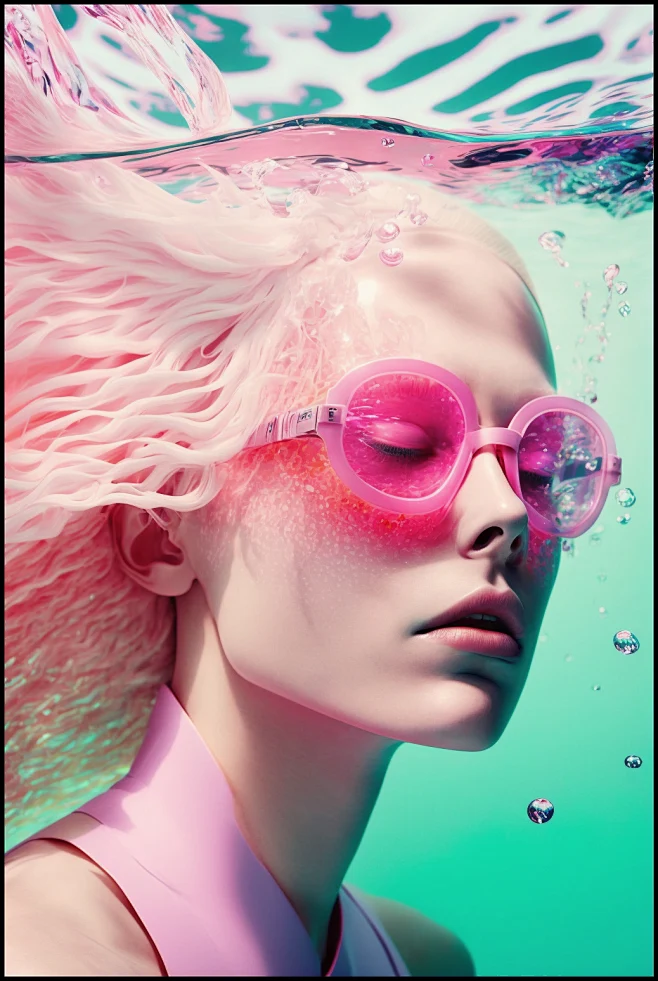 beauty editorial Fashion magazine Photography portrait robot underwater ...