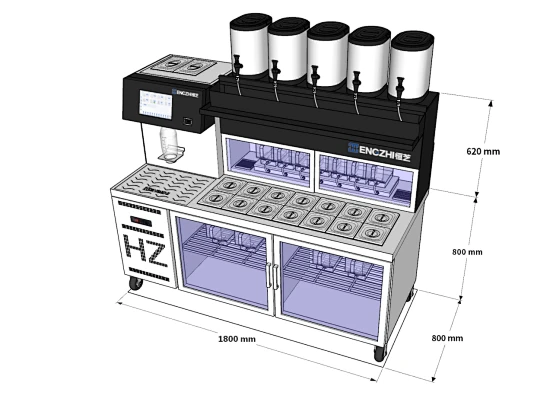 Hengzhi Intelligent Fully Automatic Boba Tea Maker Machine Commercial ...