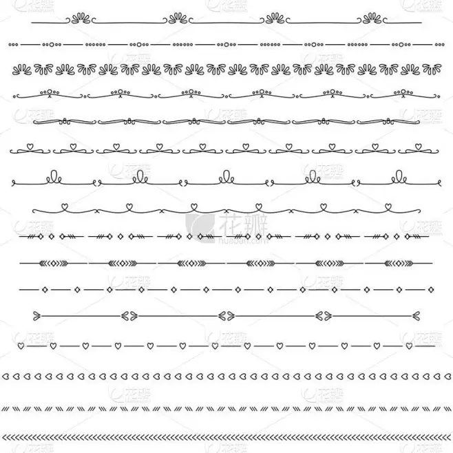 文本分割器。矢量分隔符集。图形化文本分离器.-花瓣网