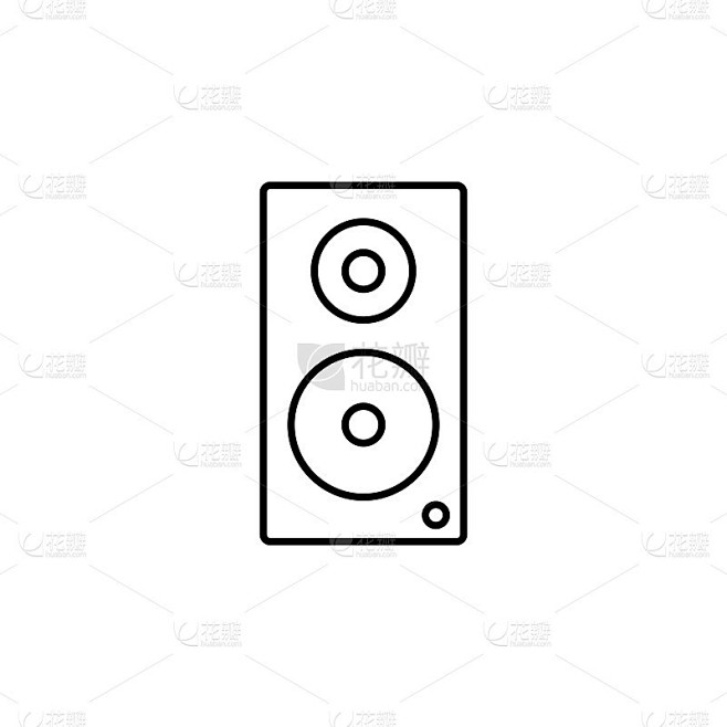 hardware, speaker icon. Simple thin line, outline