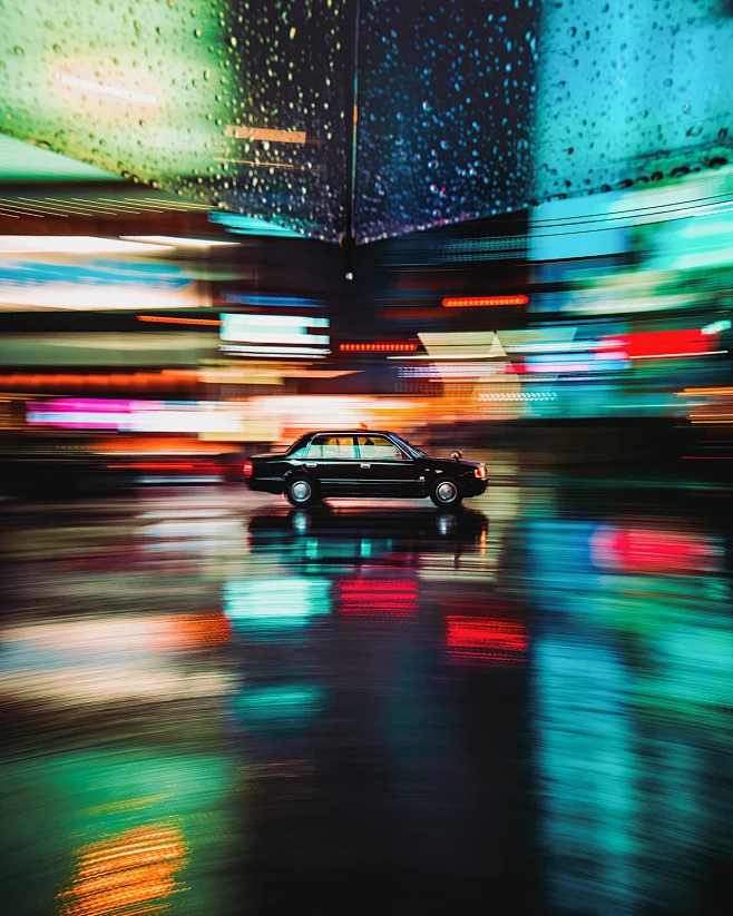 Art Director cinematic city color grading mood Photography rain Street ...