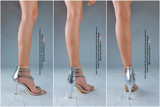 Female High Heel Shoe Back Reference-花瓣网