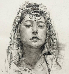 sumiao-花瓣网|陪你做生活的设计师 | 内大师级素描人像赏析（美女篇）,