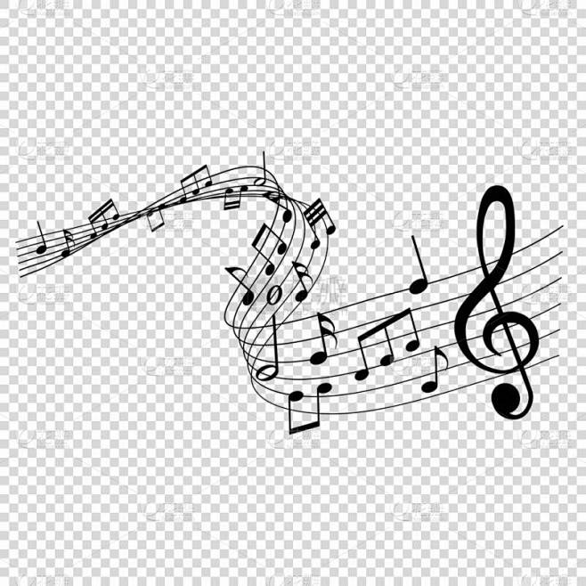 透明的乐谱旋律