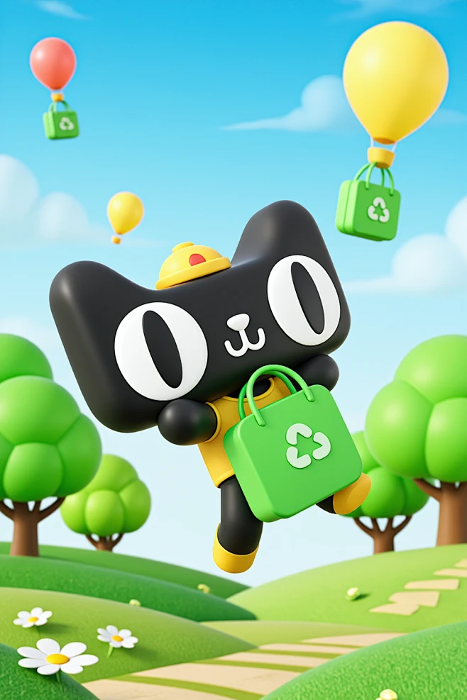 【粿条】FLUX版超级天猫IP形象卡通场景-LoRA-粿条-LiblibAI-花瓣网