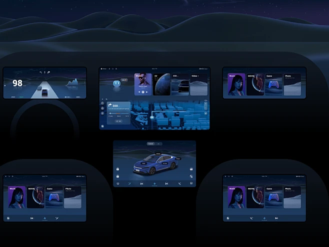 BYD conceptual design （ CAR HMI） 3d animation car concept design ...