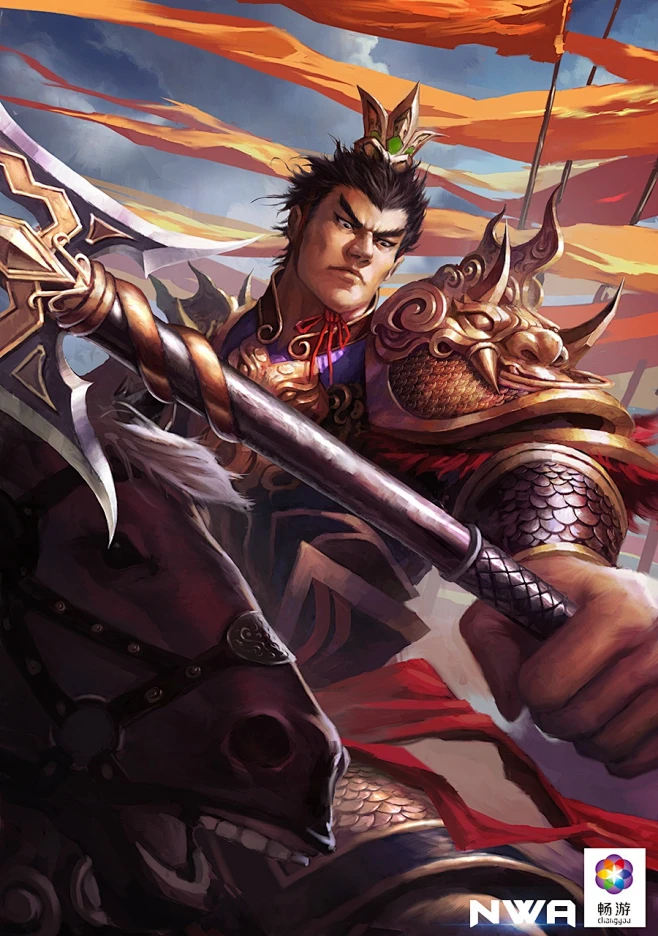 CGwall游戏原画网站_吕布霸气十足-花瓣网