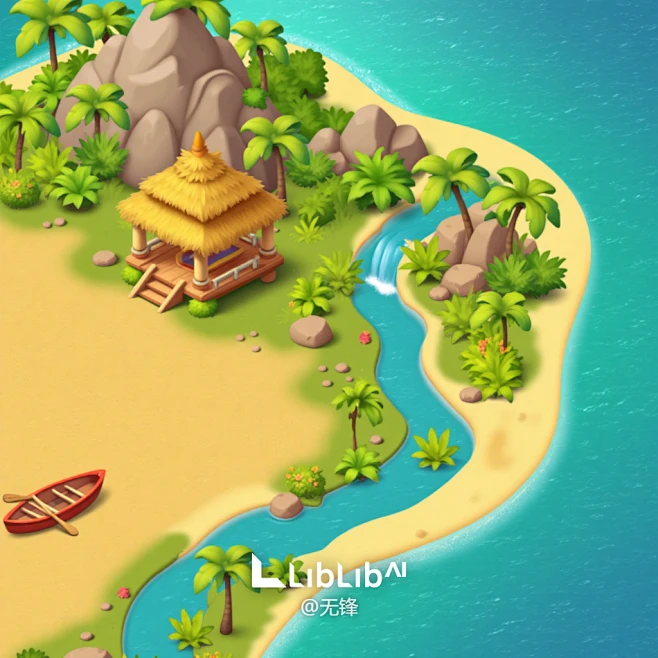 俯视45度Q版自然场景-LoRA-无锋-LiblibAI-花瓣网