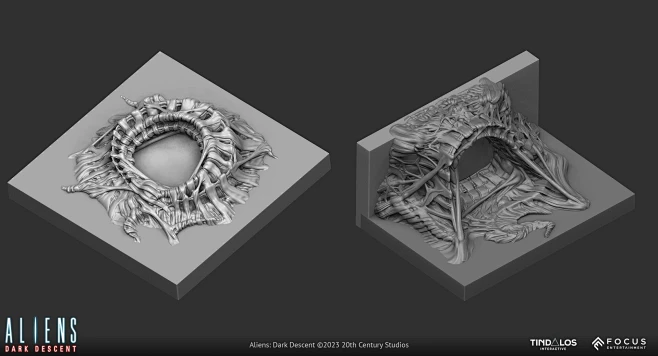 Aliens Dark Descent - 3D Environment - Hive Resin-花瓣网