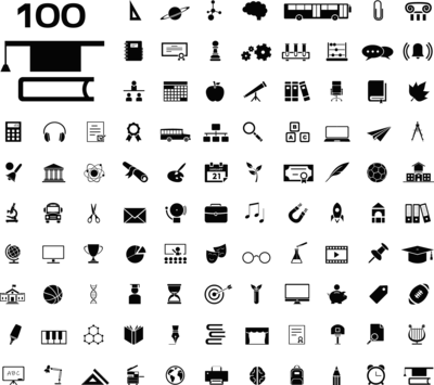 【米图网-52mitu.com】小图标 矢量图标 icon ico图标 图标合集 常用图标 工具图标 学习工具100个常用图标专题元素-花瓣网