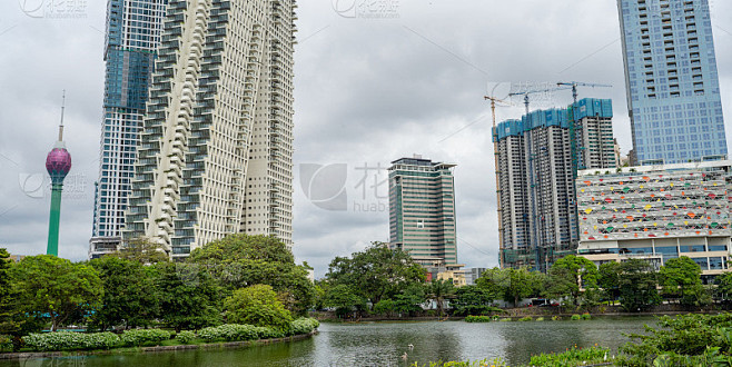 斯里兰卡，科伦坡- 2021年12月8日:斯里兰卡美丽的科伦坡城市建筑和天际线