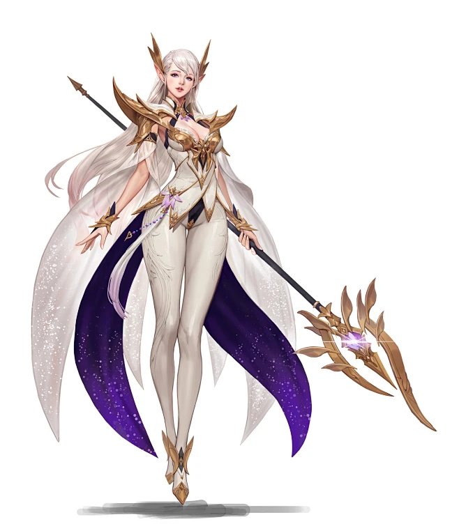 ArtStation - White magician elf, Junq Jeon-花瓣网