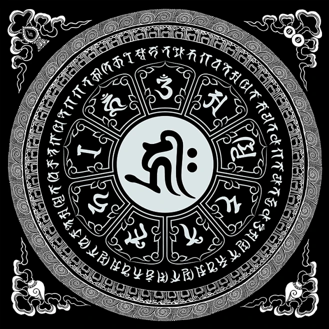 阿彌陀佛心咒 唐卡西藏手绘布 手绘材料 坛城白描线稿 纯棉唐卡布-淘宝网-花瓣网