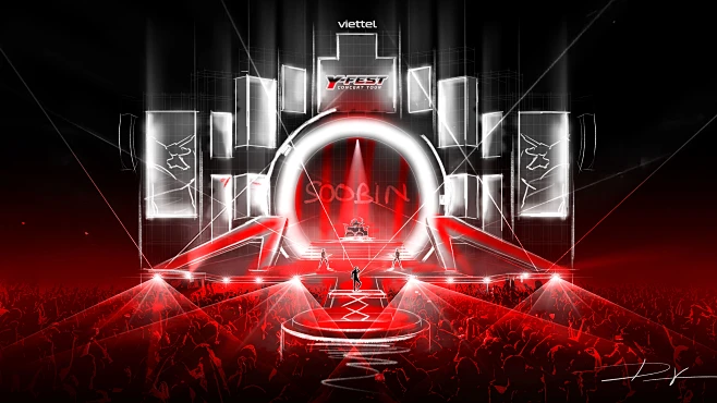 STAGE DESIGN set design viettel YFEST-花瓣网