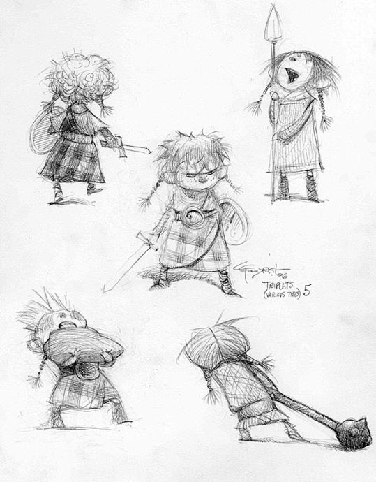 Carter Goodrich 插画 线稿