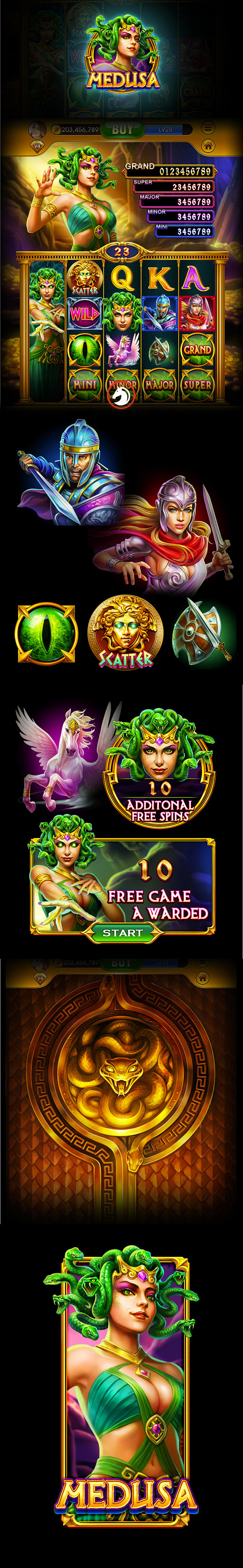 Slot machine game design work on Behance