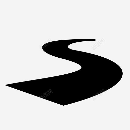弯曲路径小径人行道图标 icon 标识 标志 UI图标 设计图片 免费下载 页面网页 平面电商 创意素材