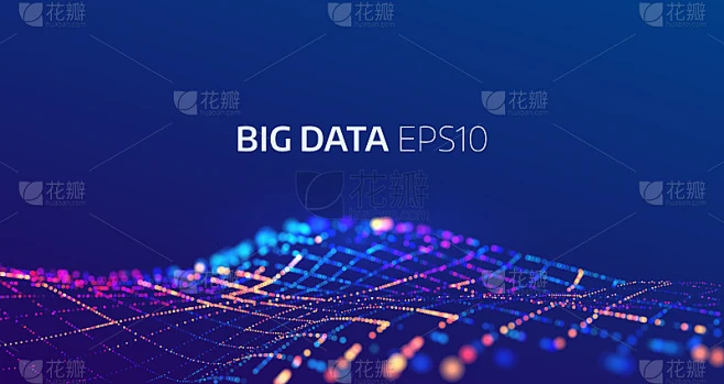 大数据抽象矢量背景。Bigdata可视化素材-花瓣网
