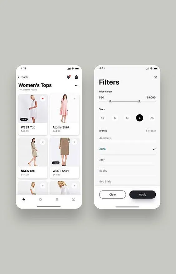 Fancy Fashion App UI Kit is a pack of delicate UI design screen ...