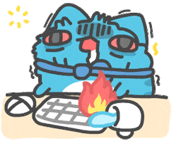Angry Fire Sticker by Capoo-花瓣网