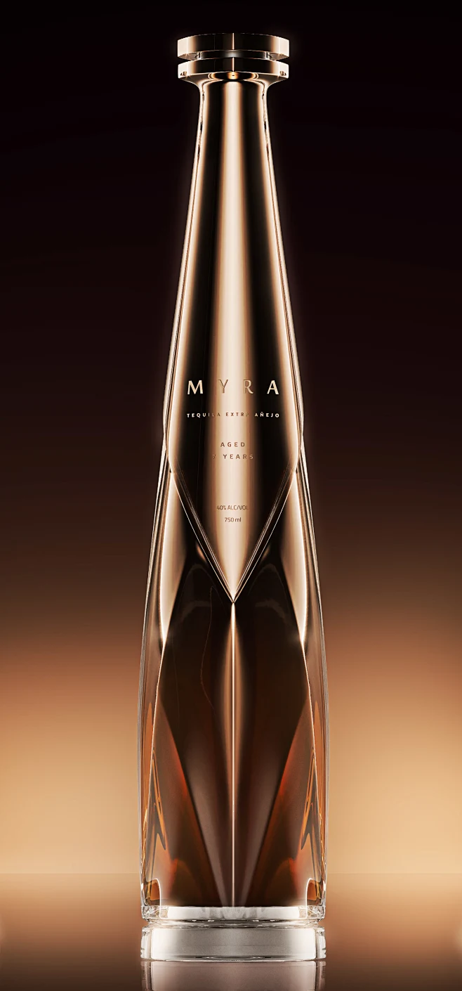 Myra, luxury Tequila bottle concept : Myra is a premium Tequila concept ...