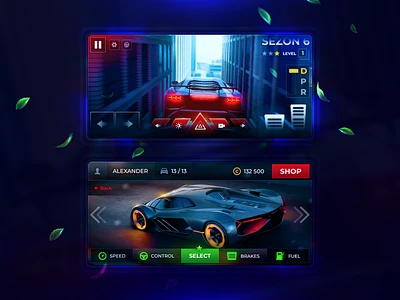 Racing, game interface-花瓣网
