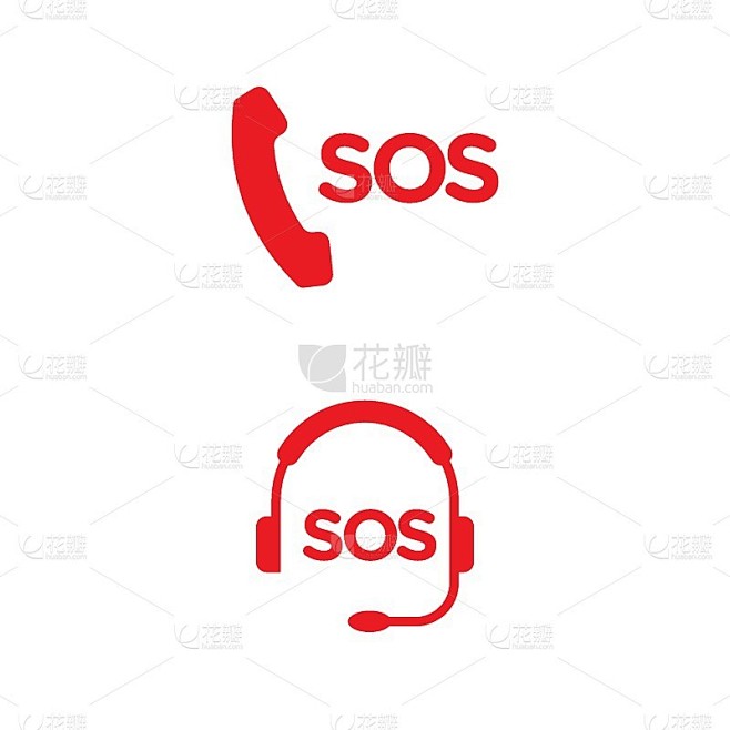 SOS矢量图标设计插图