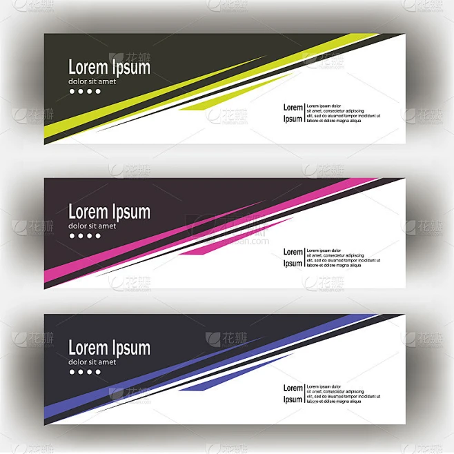 abstract geometric design banner web template. Ban素材-花瓣网