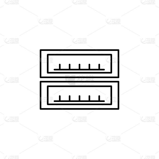 hardware, USB portable icon. Simple thin line, out