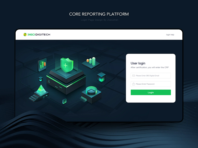 Core report system login page design