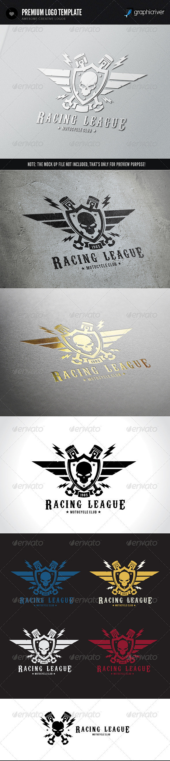 赛车联盟——波峰标志模板Racing League - Crests Logo Templates汽车、汽车服务、鸟车,有创造力,设计工作室 ...