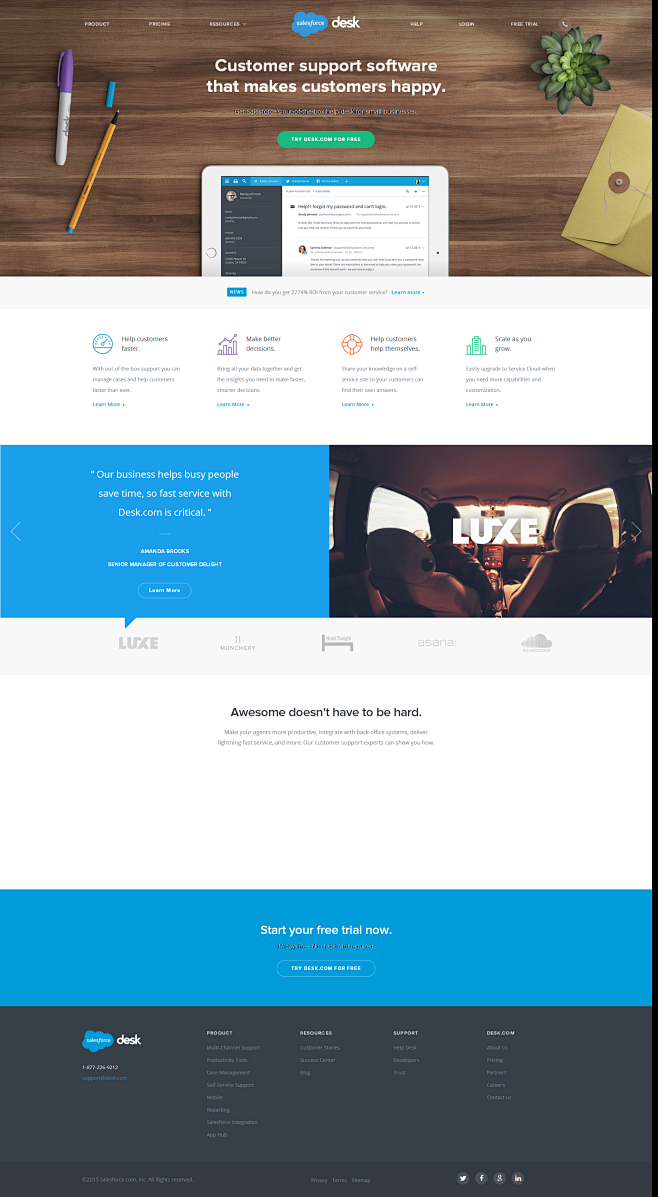Customer service app and help desk support ticket