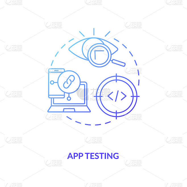 应用程序测试概念图标