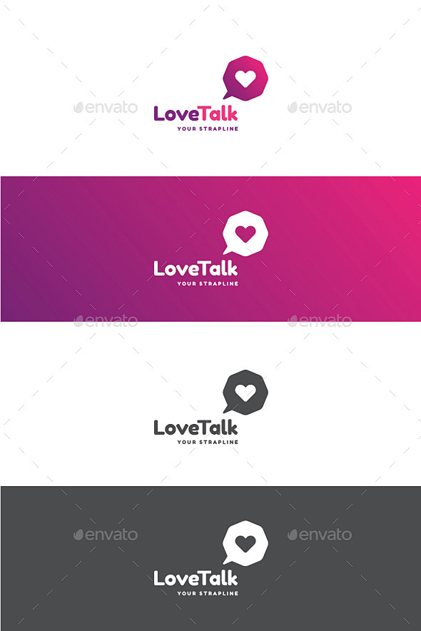 爱谈标志——符号标志模板Love Talk Logo - Symbols Logo Templates机构,泡沫,聊天、连接、对话,约会,约会 ...