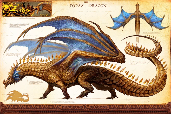 D&D Topaz Dragon-花瓣网