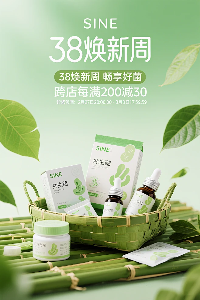 38焕新周，KV，C4D，促销海报，合成-花瓣网