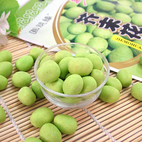 特色坚果袋装零食 圆脆缘芥末味花生米/长生果 106g-花瓣网