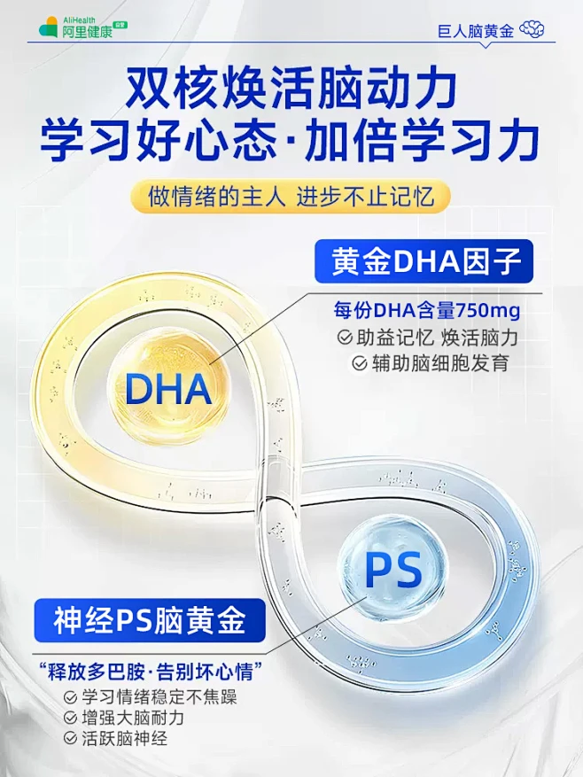 黄金搭档巨人脑黄金dha学生补脑增强记忆力儿童青少年深海鱼油-tmall.com天猫-花瓣网