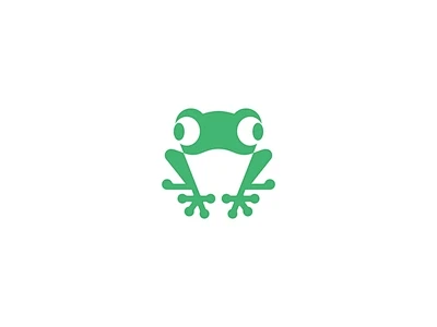 Frog creative cute frog logo negative space negative space logo simple-花瓣网