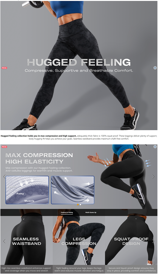 CRZ YOGA Women's Hugged Feeling Compression Leggings 25 Inches - Thick ...