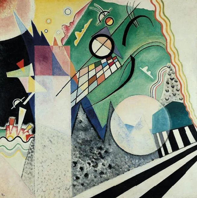 Wassily Kandinsky. Open Green. 1923 year 38.3 × 38.3" (97.2 × 97.2 cm ...