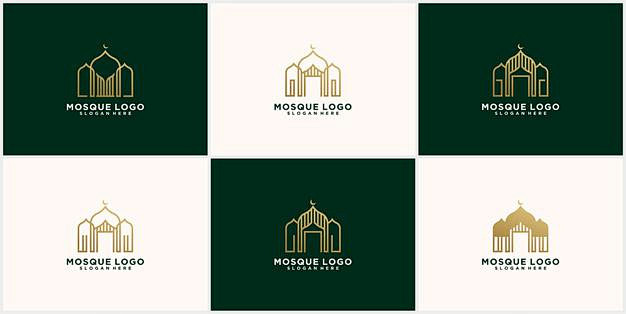 金色清真寺，logo标志矢量图素材