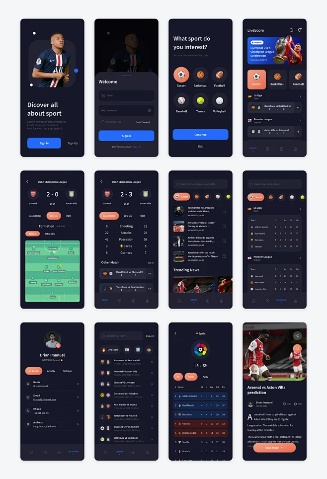 app uiUI界面UI设计体育赛事界面设计直播足球-花瓣网