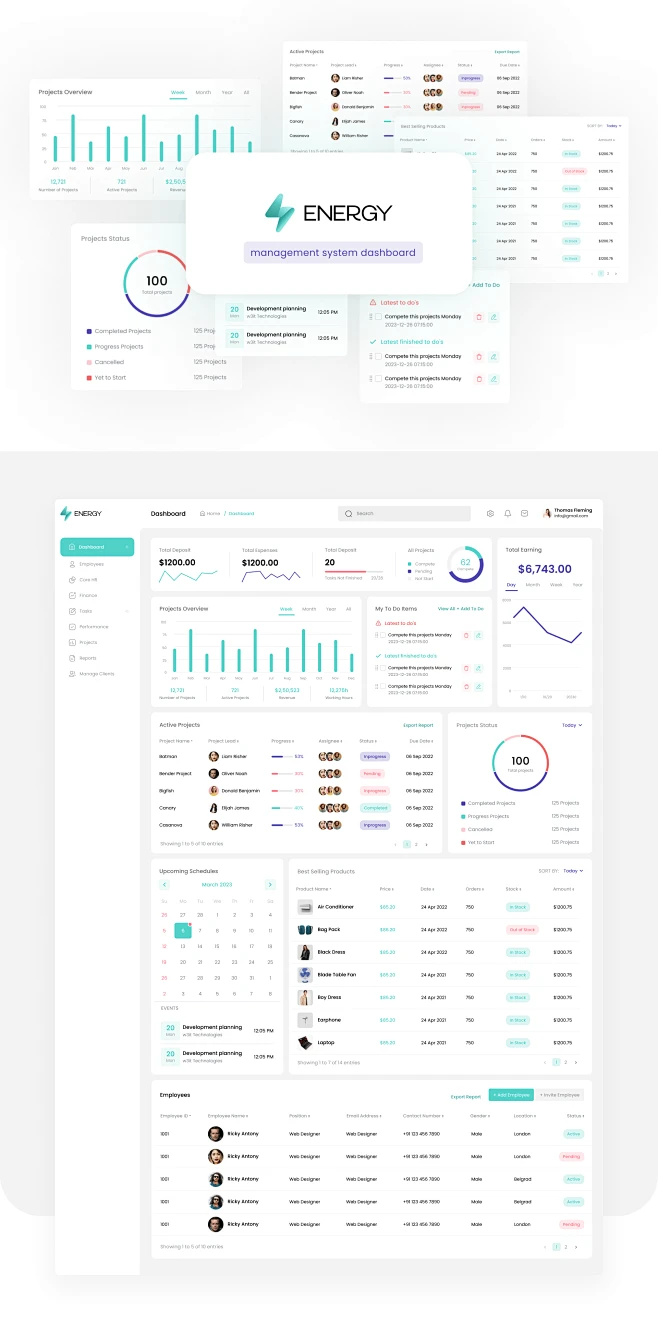 Management System dashboard-花瓣网