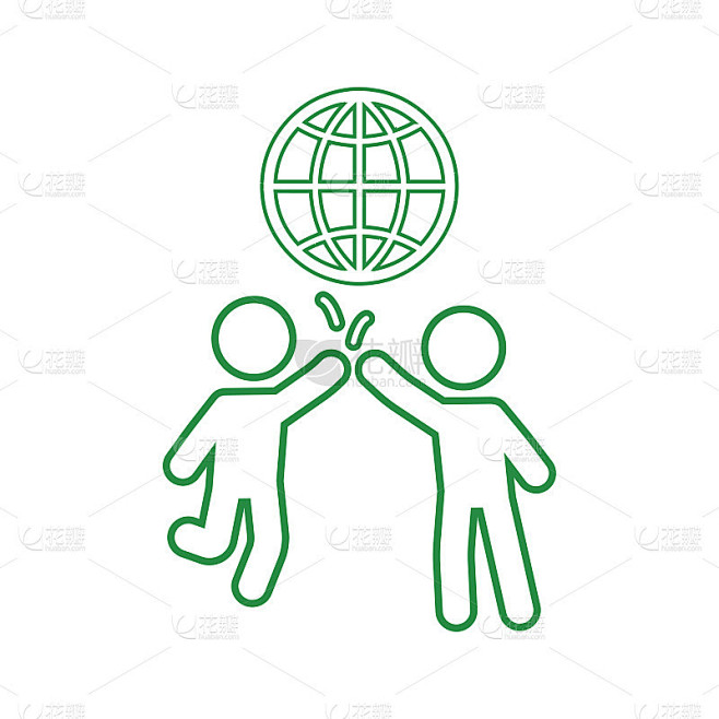 商业伙伴/成功概要图标