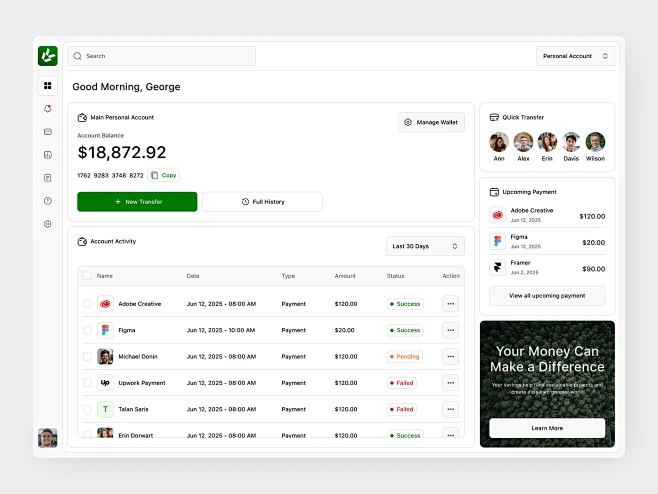 Banking Dashboard-花瓣网