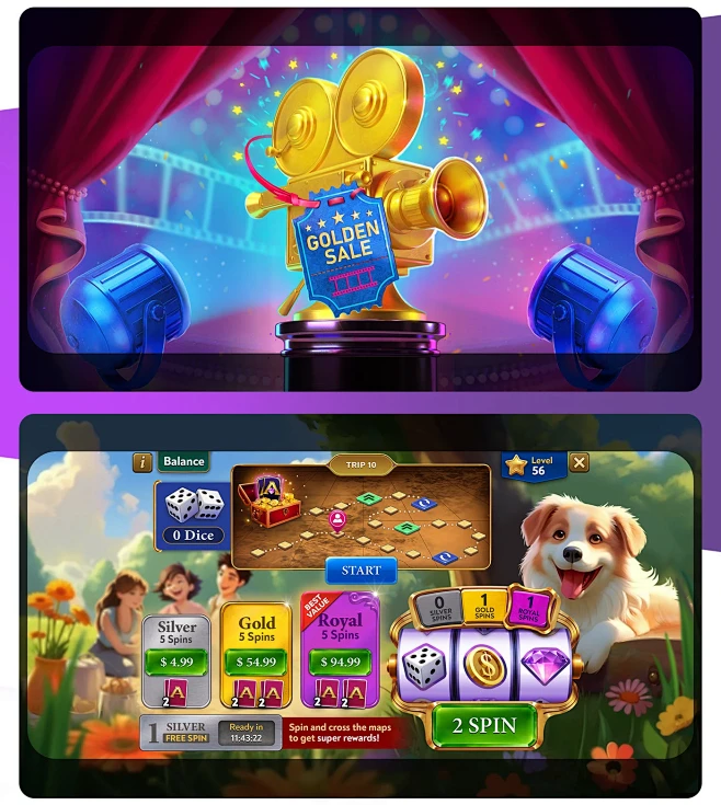 game UI user interface Game Art 2D 3D ILLUSTRATION design logo Slots-花瓣网