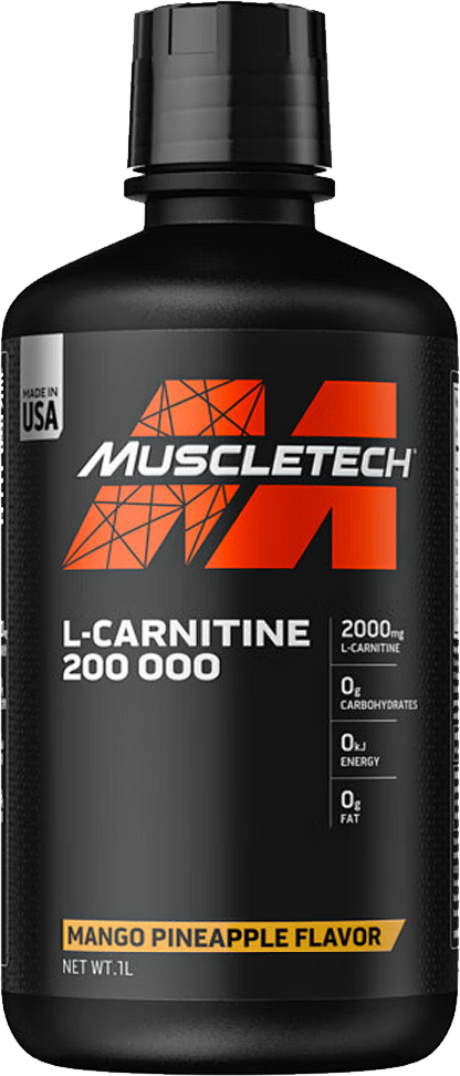 肌肉科技 MUSCLETECH 左旋肉碱20万 液体 液态 健身男女 左旋1000芒果菠萝味