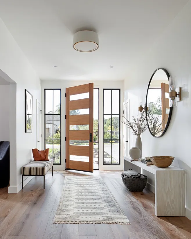 Inspiration for a transitional entryway remodel-花瓣网